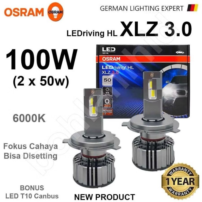 Jual Lampu LED Mobil OSRAM XLZ 3.0 PRO 100W H4 H1 H7 H8 H11 H16 HB3 HB4 ...