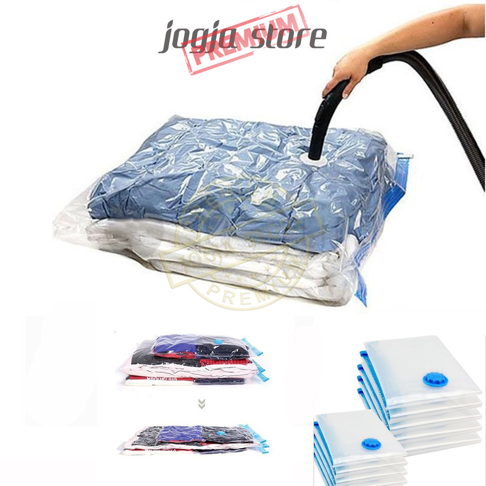 Jual Plastik Vacum Baju Vacuum Bag S/M/L/XL Packing Tempat Pakaian Travel Pompa Kantong Vakum ...