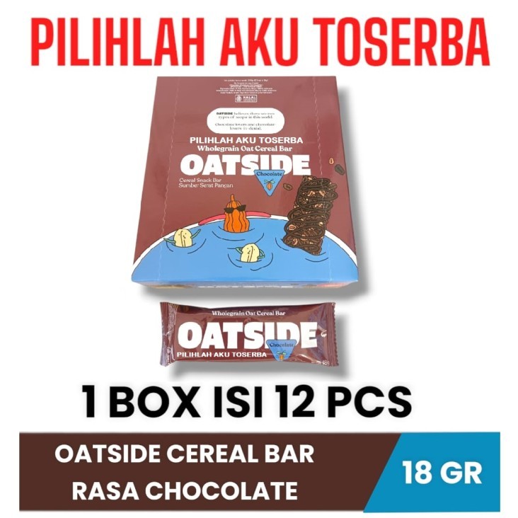 Jual Oatside Oat CEREAL BAR CHOCOLATE - ( HARGA 1 BOX ) | Shopee Indonesia