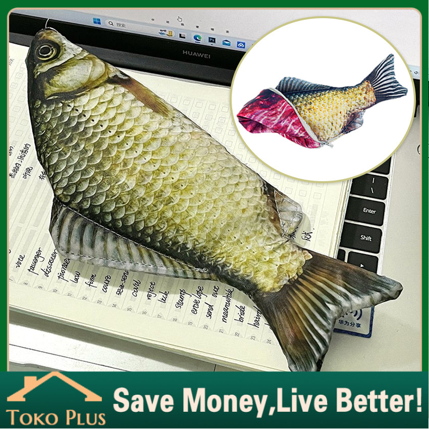 Jual Pouch Ikan Tempat Pensil Unik Bentuk Ikan Untuk Alat Tulis Kado ...