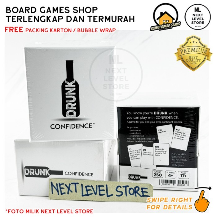 Jual Drunk Confidence Card Game Board Games Party Friends Fun Family ...