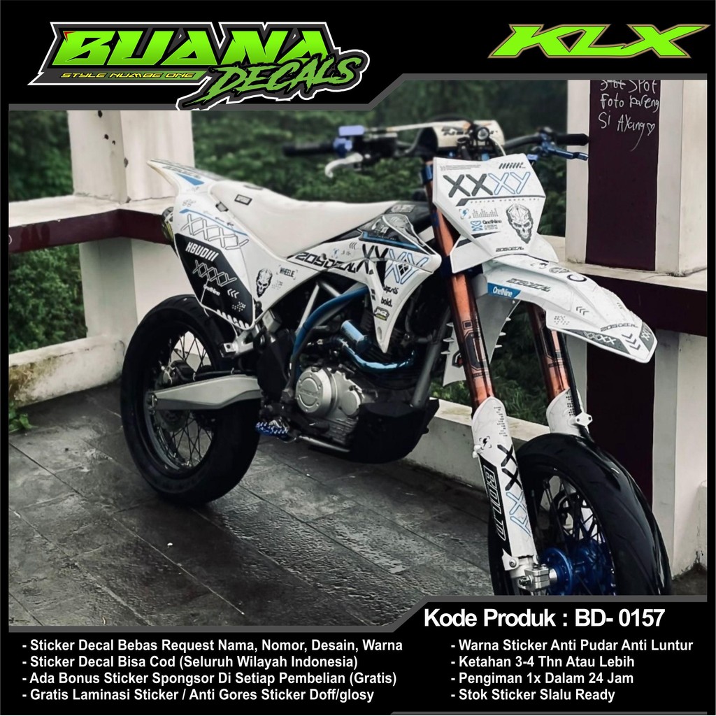 Jual bd0157 decal sticker motor KLX/KLXBF/DTRACKER/GORDONS full body ...