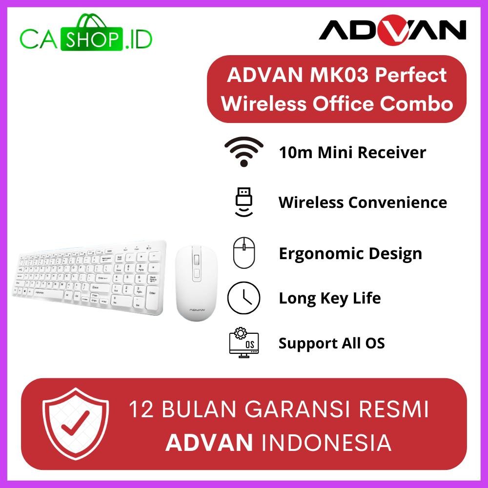 Jual Advan MK03 Perfect Wireless Office Combo Keyboard dan Mouse New ...
