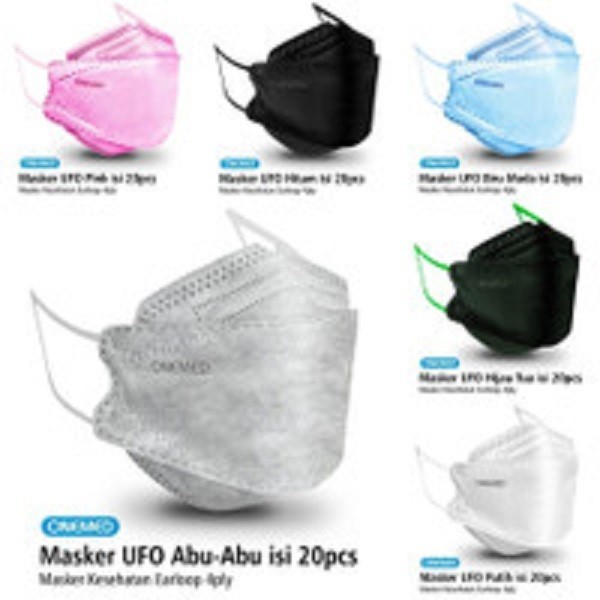 Jual Masker UFO 4PLY Isi 20 Medis Earloop Karet Telinga Face Mask ...