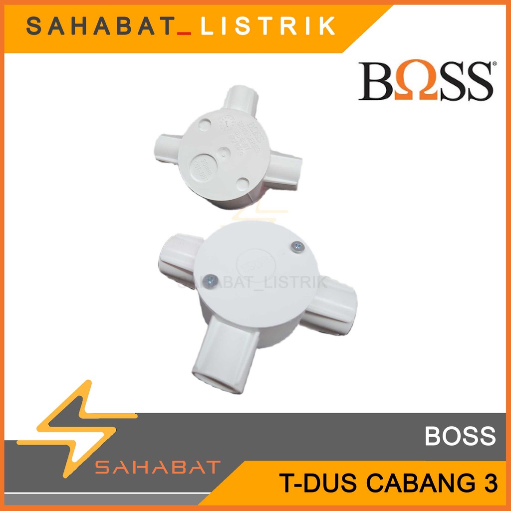 Jual Tdus / T Dus / Tee Doos Listrik BOSS Cabang 3 20mm PUTIH Per Pcs ...