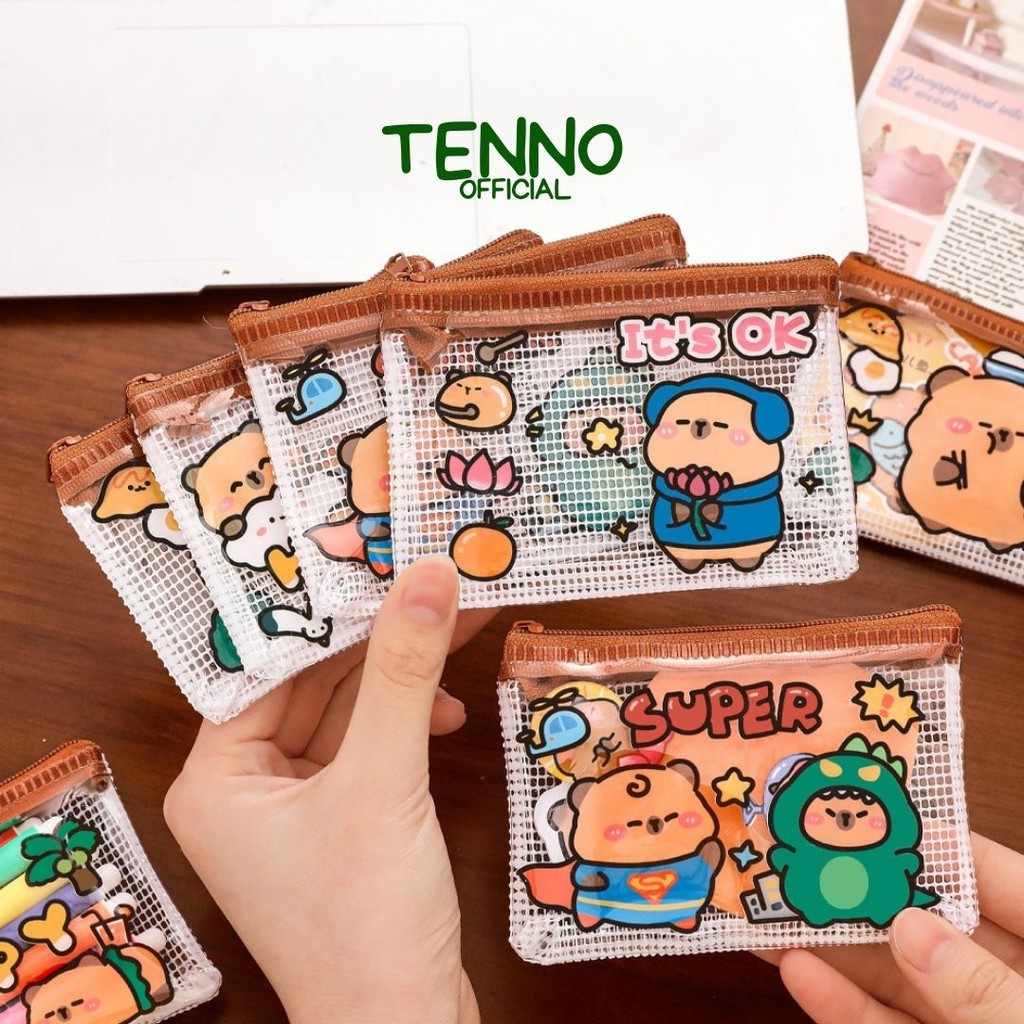 Jual TENNO Mini Wallet Capybara Dompet Koin Kecil Motif Kapibara Lucu ...