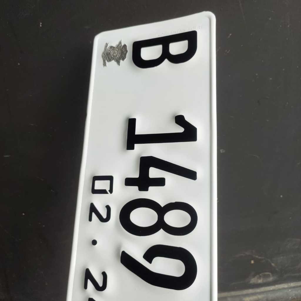Jual cetak plat nomor mobil putih angka hitam logo korlantas | Shopee ...