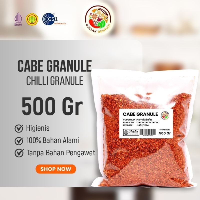 Jual Cabe Granul Pedas | Chili Granule 100 gram-500gram | Shopee Indonesia