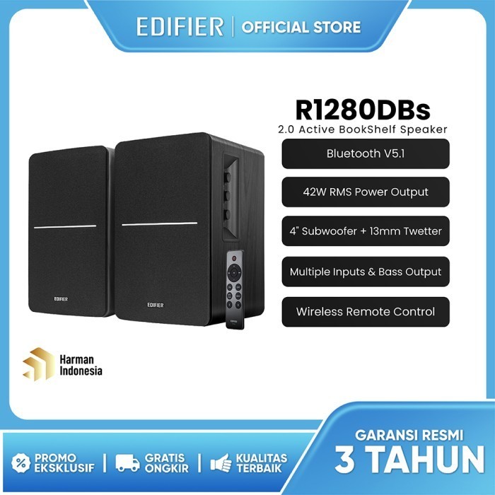 Jual EDIFIER R1280DBs 2.0 Active Bookshelf Speaker Bluetooth | Shopee ...