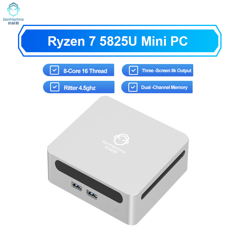 Jual GenMachine 5825U Windows 11 Ryzen MINI PC DDR4 16/32GB 256/512GB ...