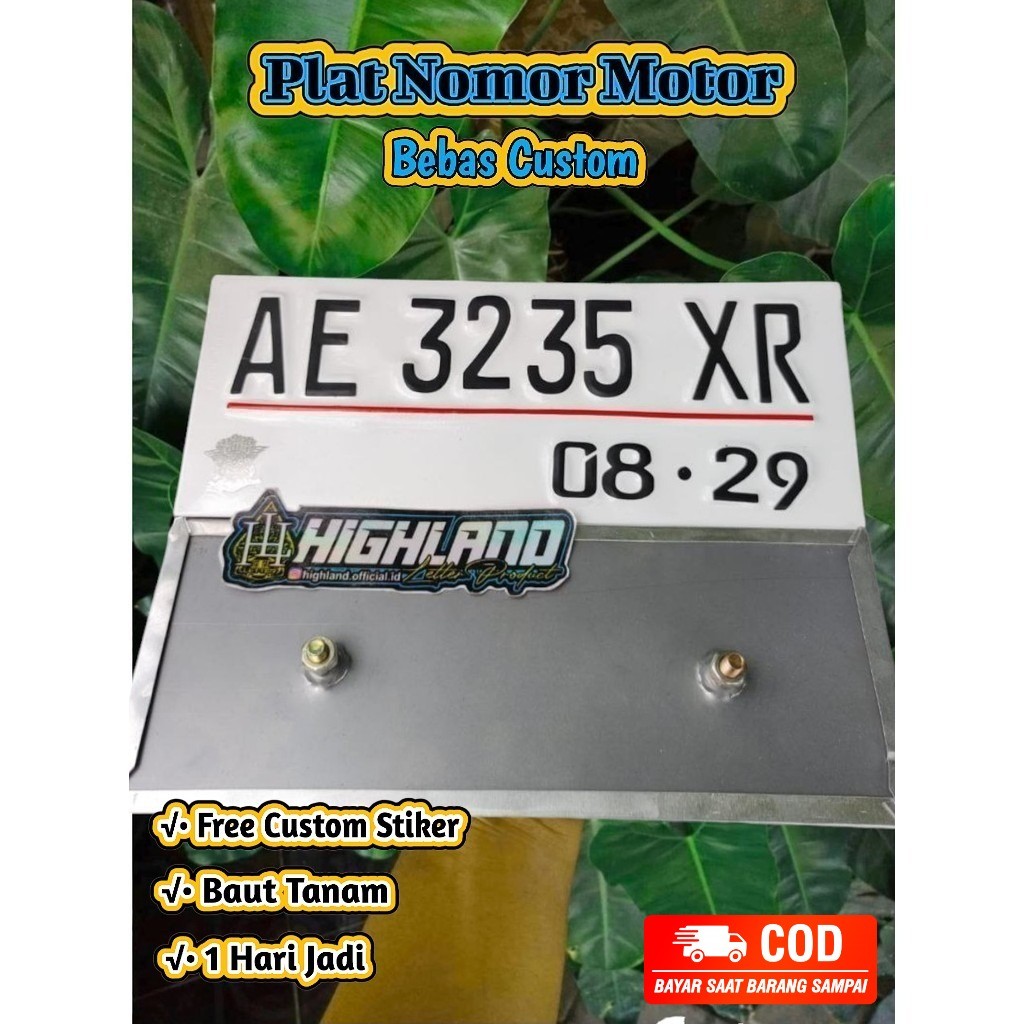 Jual Plat Nomer Motor Custom Font Terbaru | Shopee Indonesia