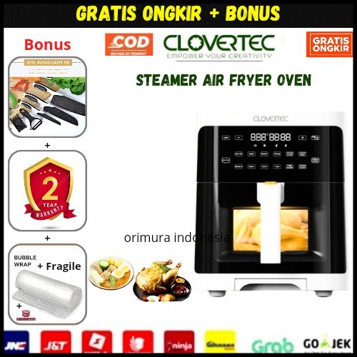 Jual Clovertec Steamer Air Fryer Oven Digital 6L - Air Fryer 10 Menu ...