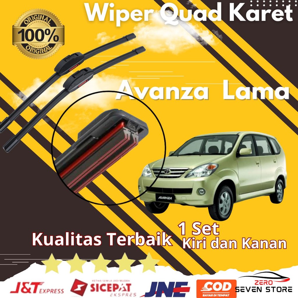 Jual Wiper Quad Karet 4 karet Mobil Toyota Avanza Lama / All New Avanza / Grand New Avanza ...