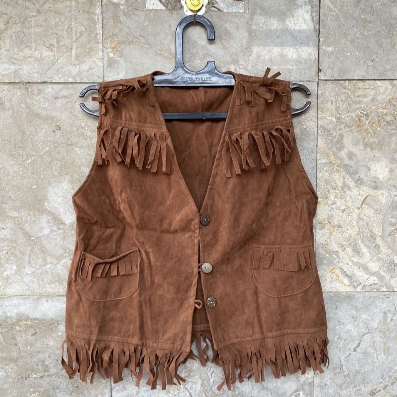 Jual YH78YR rompi coboi coboy cowboy koboy koboi costume kostum indian ...