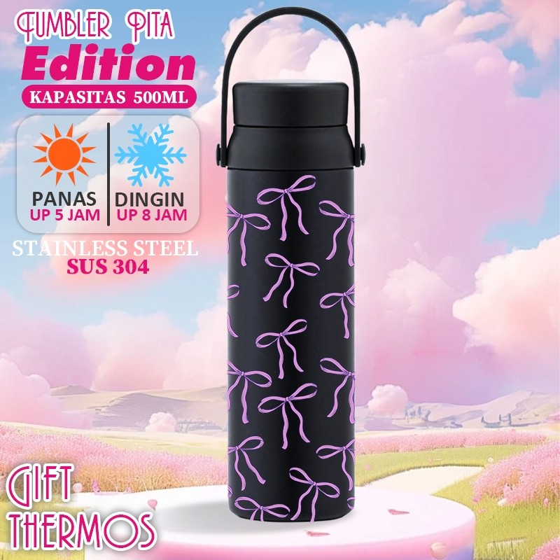 Jual CUSTOM TUMBLER Coquette Tumbler Korea - KAPASITAS 500 ML TUMBLER PITA VIRAL TUMBLER LUCU ...