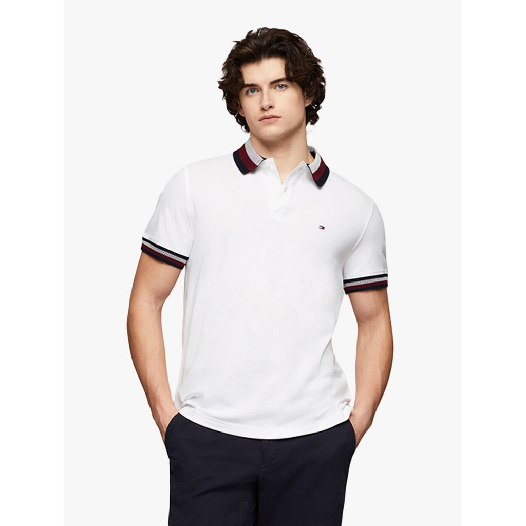 Jual TOMMY HILFIGER - Two Tone Shadow Collar Polo | Shopee Indonesia