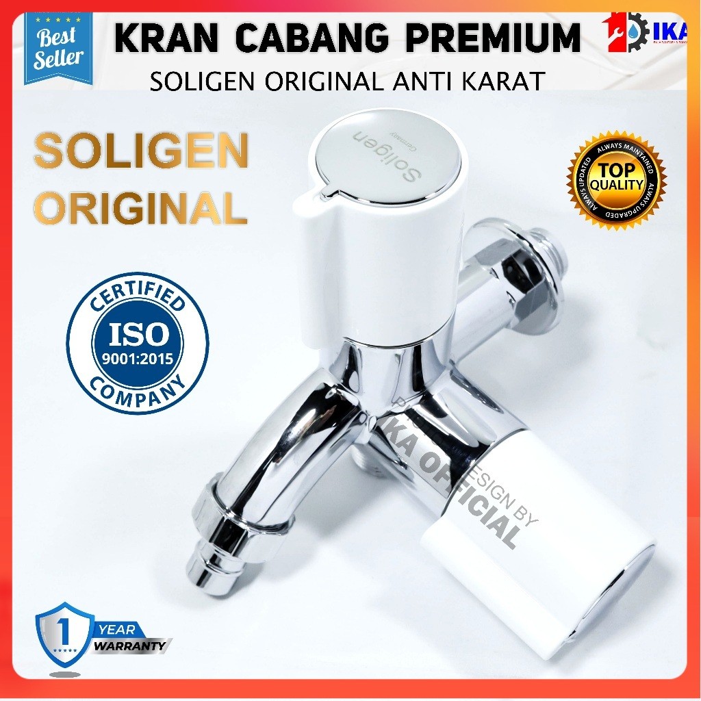Jual Kran Cabang S22 New Soligen Kran Shower Putih / Kran Cabang Shower ...