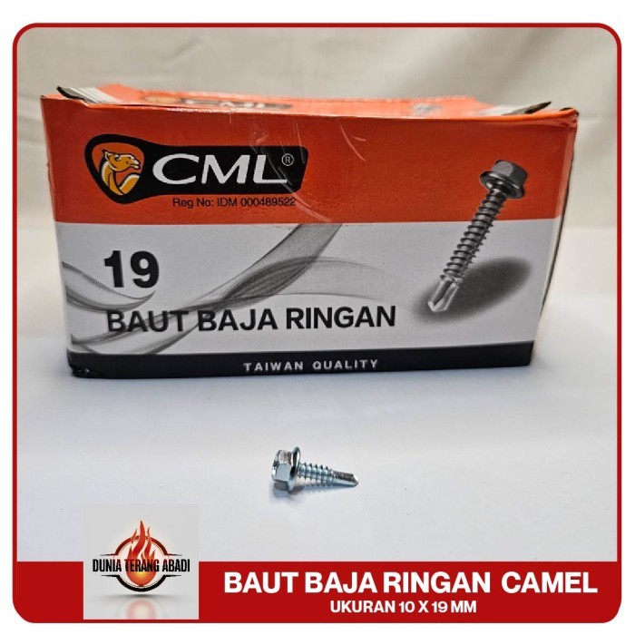 Jual Baut Baja Ringan 10 x 19 CML Skrup Sekrup Roofing Baja Murah Per Pcs | Shopee Indonesia