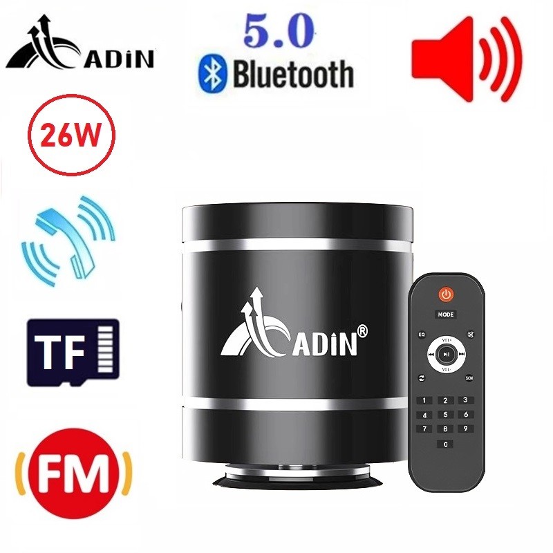 Jual Adin Portable Bluetooth Vibration Speakers With Fm Radio Remote ...
