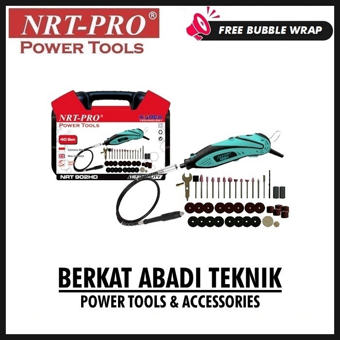 Jual NRT-PRO 902HD Mesin Mini Die Grinder 3mm Set 40 Pcs Tuner Drill ...