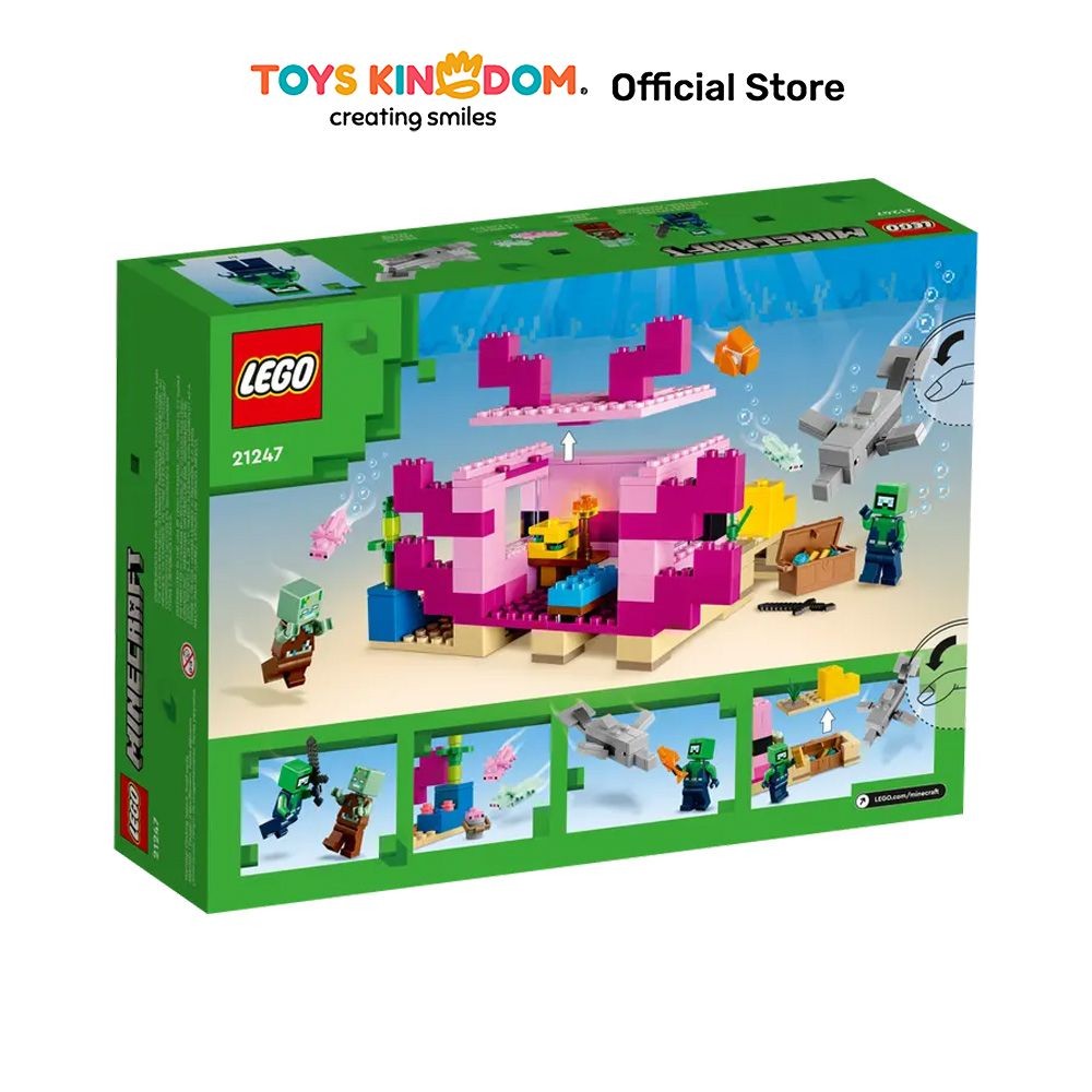 Jual Toys Kingdom Lego Minecraft The Axolotl House 21247 Kids Toy Toys ...