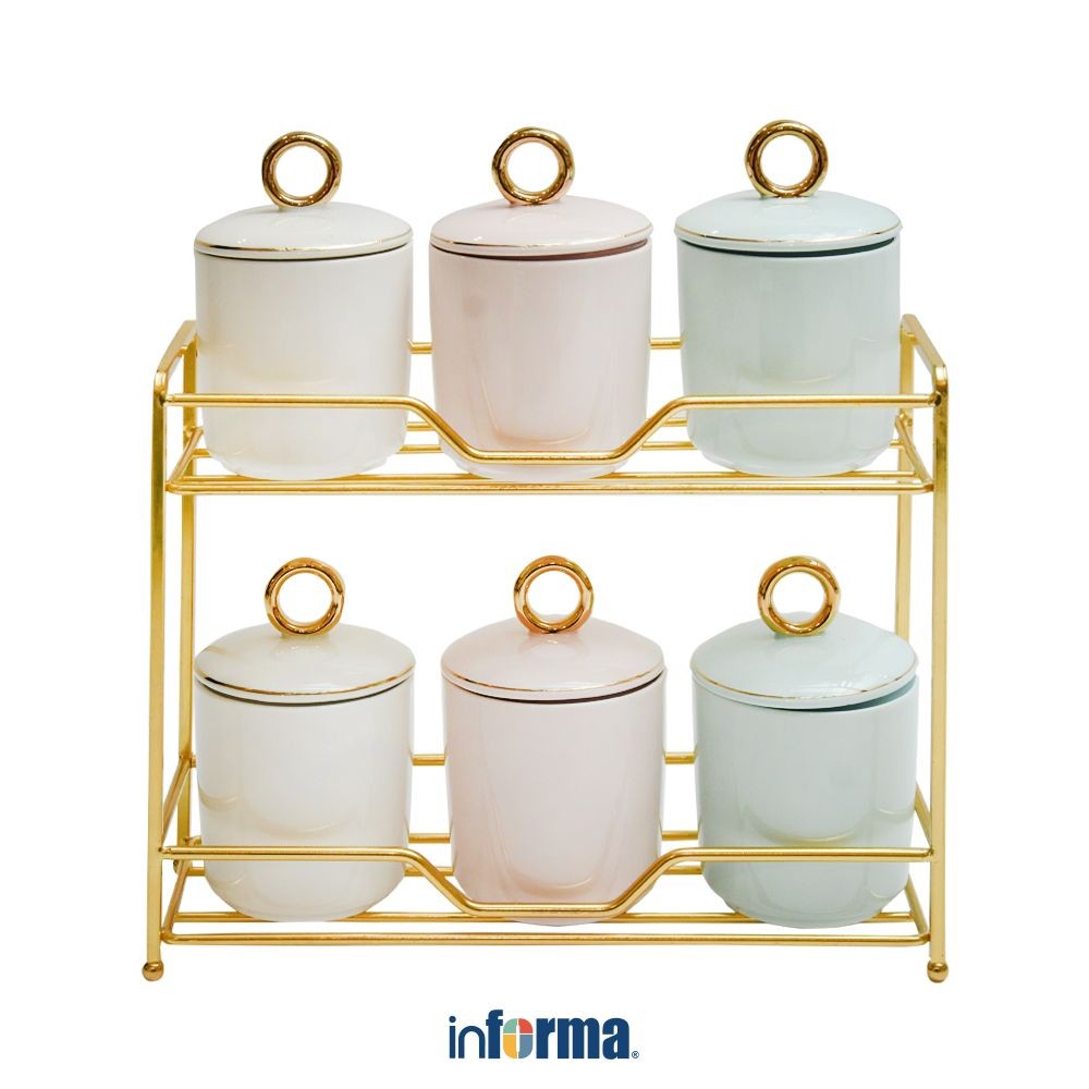 Jual Informa Appetite Set 6 Pcs Nicoleta Stoples Dengan Rak Jar Tempat ...