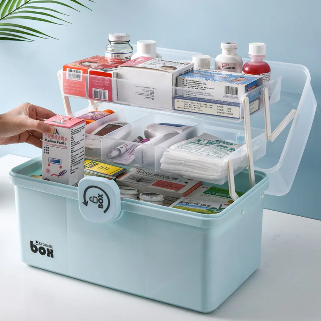 Jual Plastic Storage Box Medical Box Organizer Multi-Functional ...