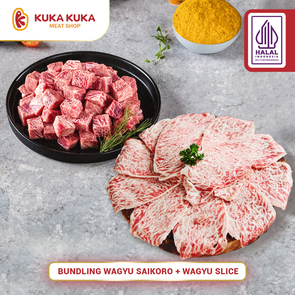 Jual Bundling Wagyu Beef Slice 500gr & Wagyu Saikoro Cubes 500gr ...