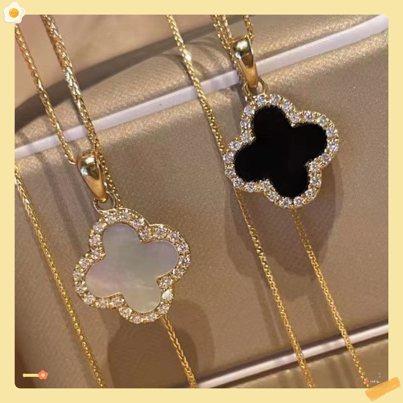 Jual Kalung Liontin 4 Clover Leaf Bunga Lucky Daun Necklace Fashion ...