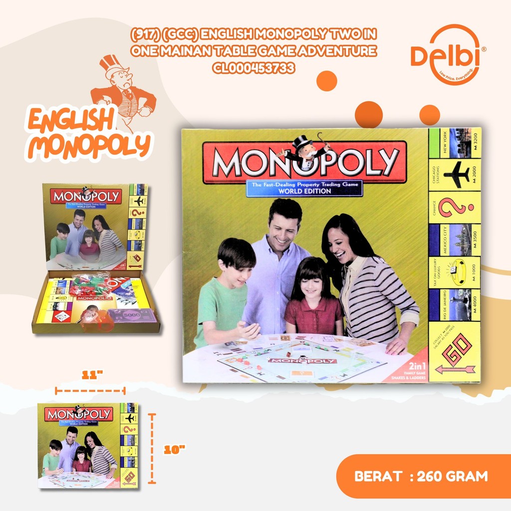 Jual Mainan Monopoly 917 2in1 Monopoli dan Ular Tangga Family Game (GCC ...