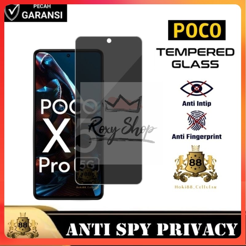 Jual Tempered Glass Anti Spy Poco C50 C55 F5 M5 M5s M4 Pro M4 Pro 5G X5 ...