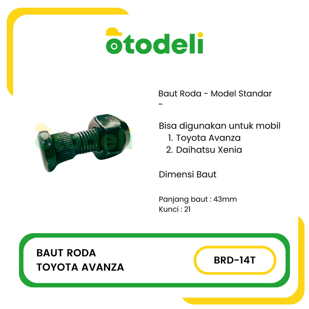 Jual Baut Roda Toyota Avanza | Shopee Indonesia
