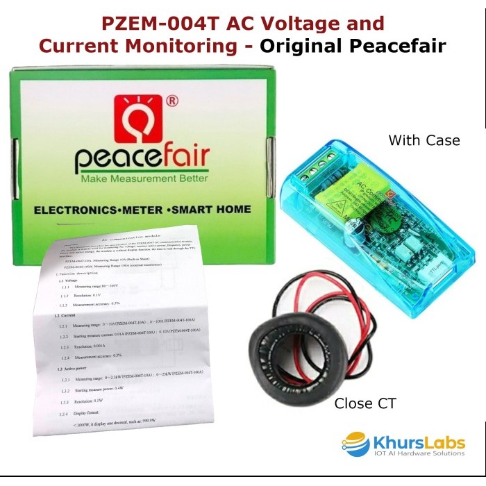 Jual JS99 PZEM-004T V3.0 with Closed CT / Open CT AC Voltage Current ...