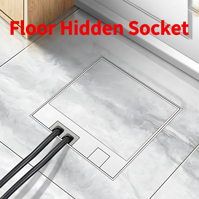 Jual Hidden Flat Floor Socket with USB - 304 Stainless Steel -Modern ...