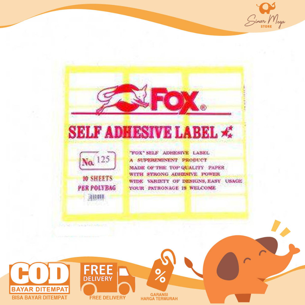 Jual Label Fox Murah No 113 -127 | Shopee Indonesia