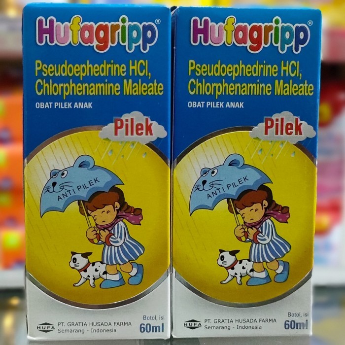 Jual d HUFAGRIPP PILEK 60 ML / OBAT SIRUP PILEK ANAK HUFAGRIP BIRU 60ML ...