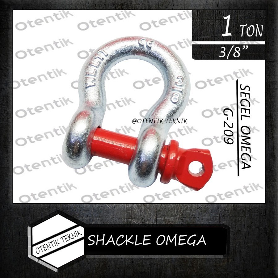 Jual SHACKLE OMEGA 1 TON - KLEM SHAKEL 1000 KG- SEGEL 1T - 3/8 INCHI ...