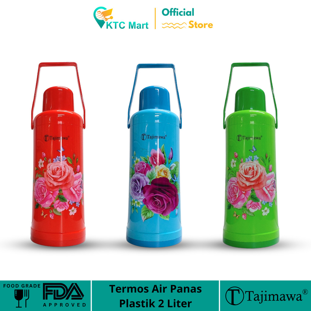 Jual TAJIMAWA Termos Air Panas 2 Liter Plastik Premium / Termos Kopi ...
