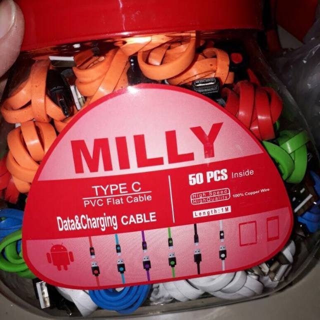 Jual Kabel cas dan kabel data milly murah 100cm | Shopee Indonesia