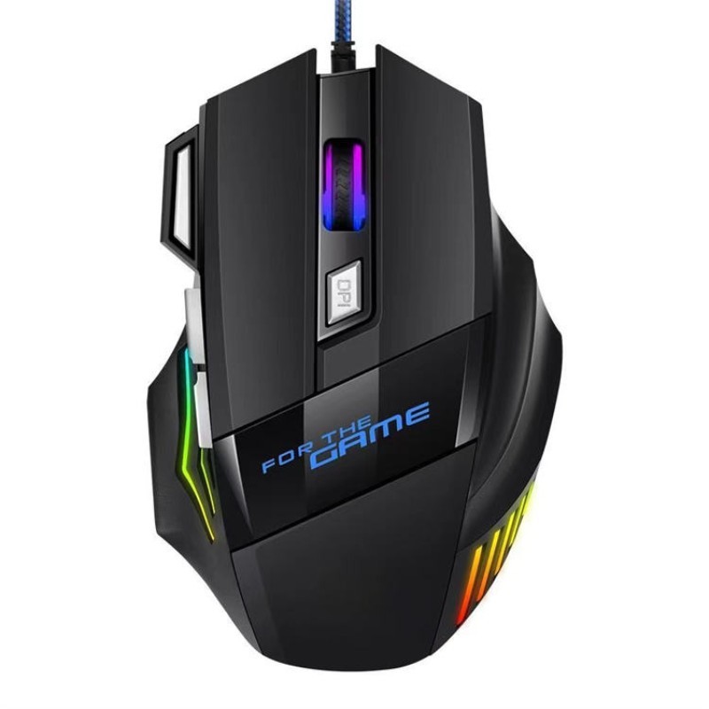 Jual X8 Mechanical Wired Gaming Mouse 7 Keys Wired Ergonomic Mouse RGB Backlit Glowing USB 800 ...