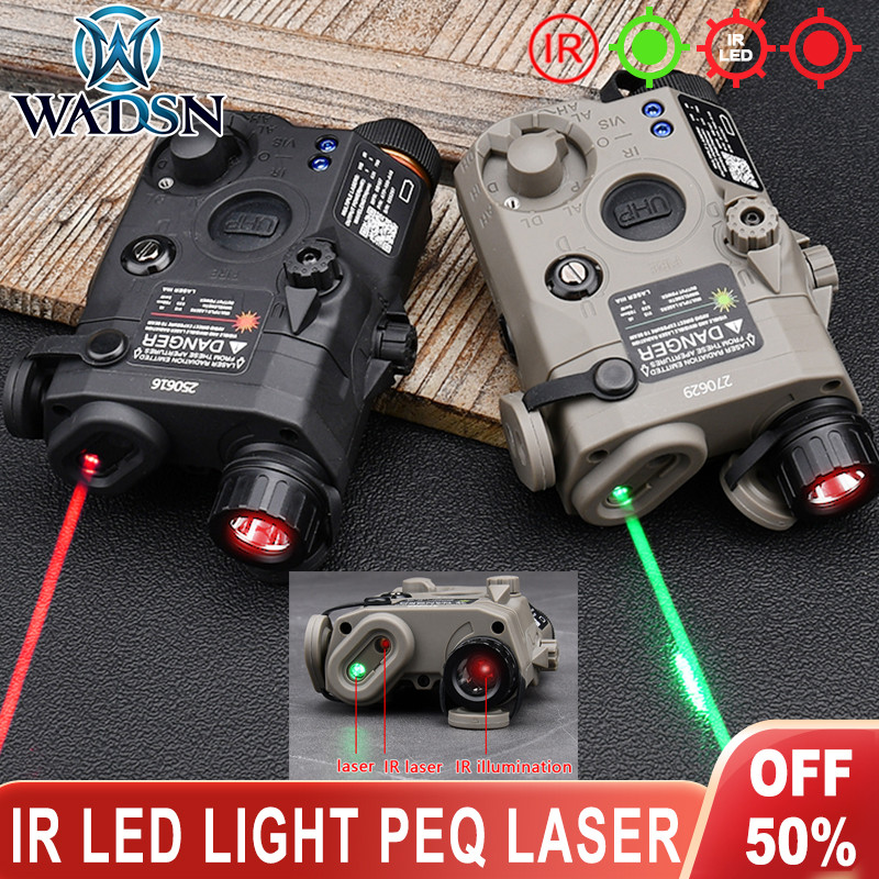 Jual WADSN PEQ-15 Green Red Dot Laser IR Aiming Airsoft PEQ IR ...