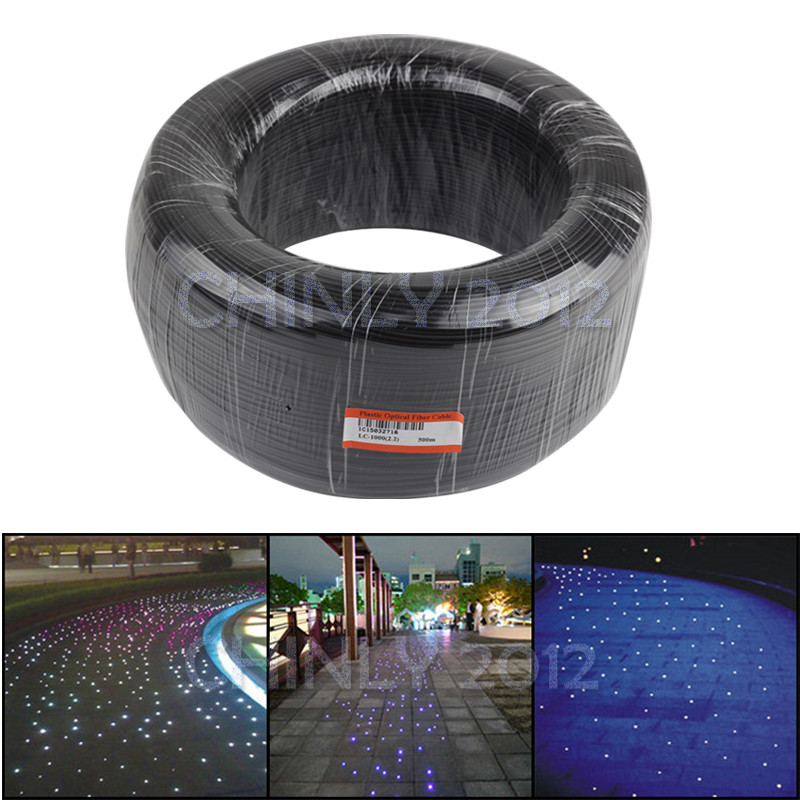 Jual Black Cover End Glow Fiber Optic Cable 350m High Bright 0.75mm to ...