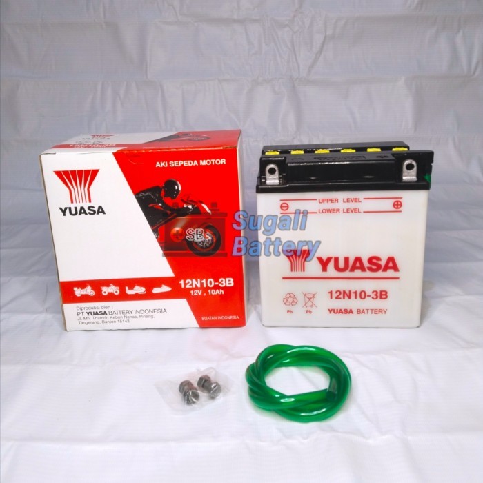Jual Aki Motor YUASA 12N10-3B Accu Basah 12 Volt 10Ah | Shopee Indonesia