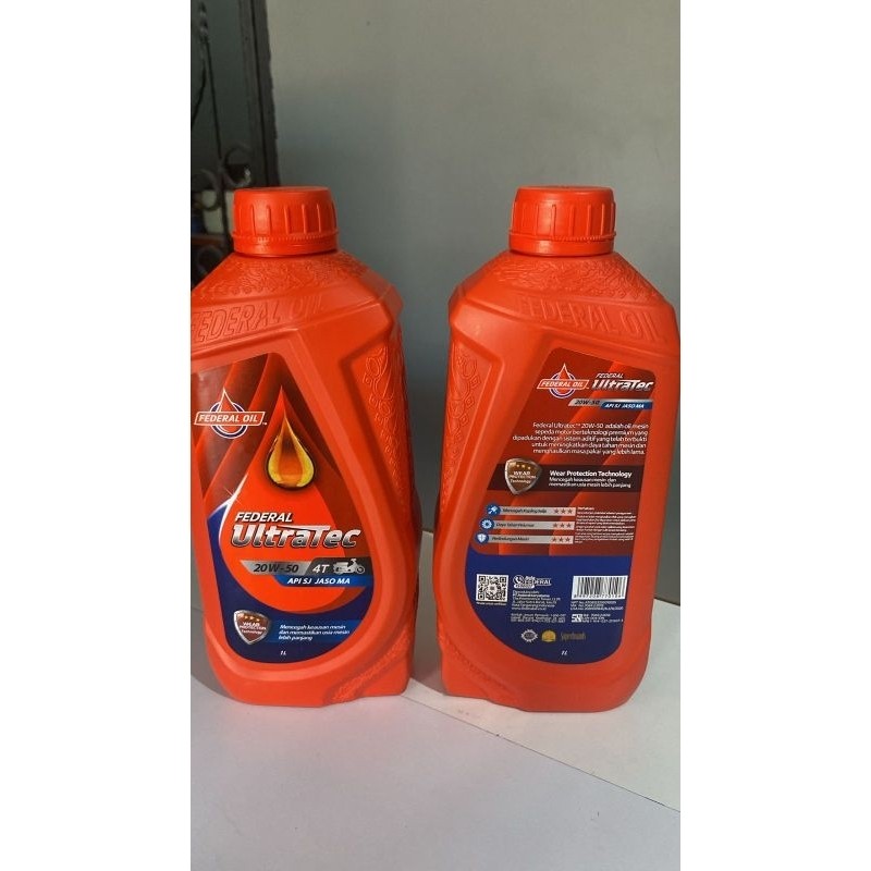Jual Oli Federal Ultratec 1Liter SAE 20W-50/Oli Mesin Motor Sport 4Tak ...
