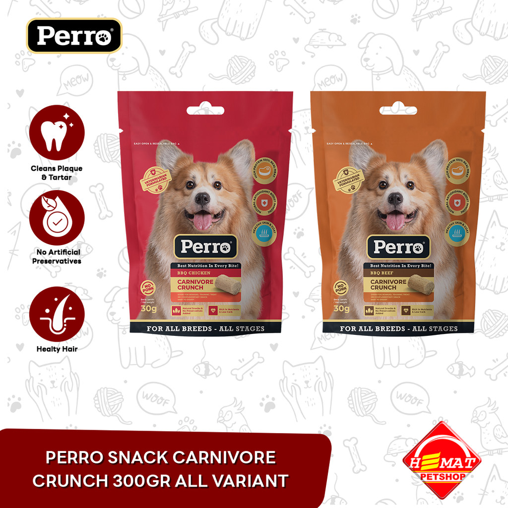 Jual Perro Carnivore Crunch Dog Treats Snack Cemilan Anjing 30gr ...