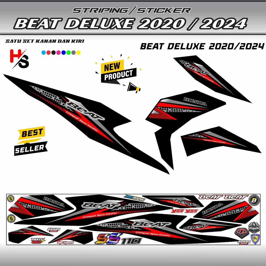 Jual VARIASI KEREN STICKER STRIPING VARIASI MOTOR HONDA BEAT DELUXE ...