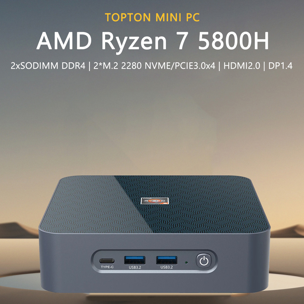 Jual Topton AMD Gaming Mini PC Ryzen 7 5800H Ryzen 5 5600H 2*DDR4 NVMe SSD 2.5G LAN Desktop ...