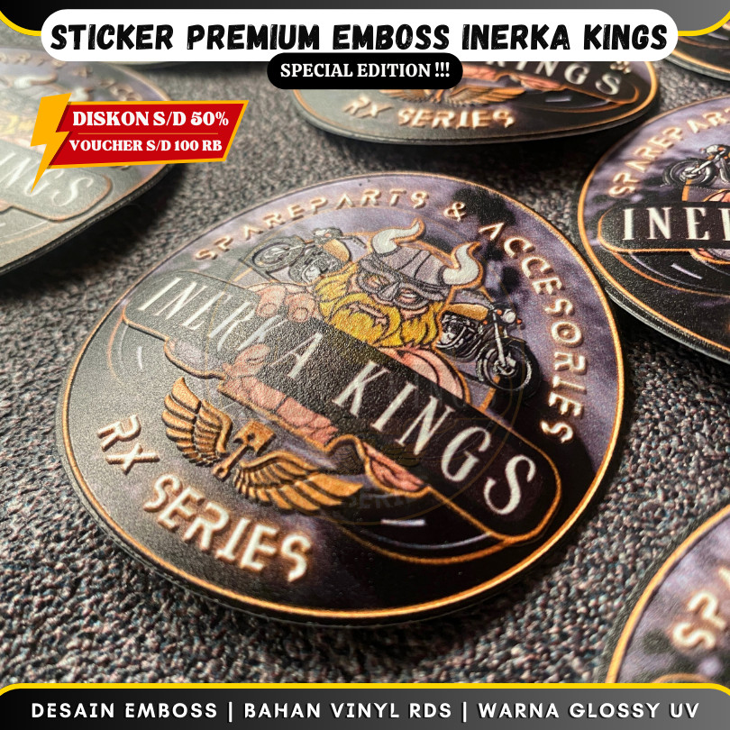 Jual Sticker Stiker Premium Emboss Vinyl RDS Glossy UV Die Cut Logo ...
