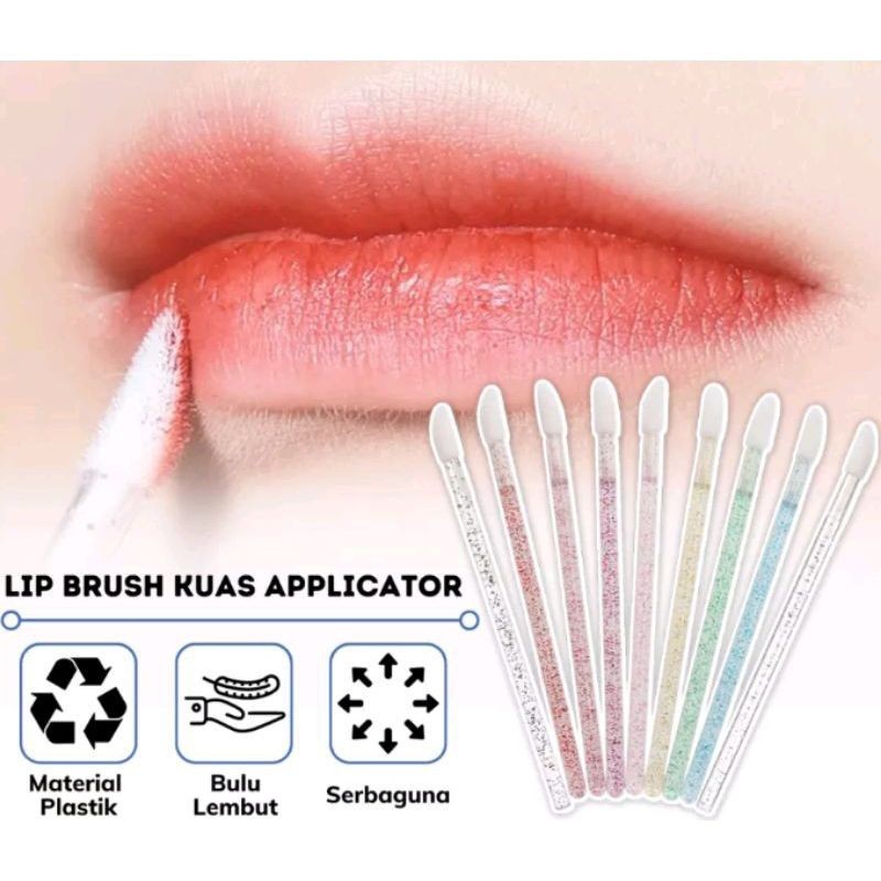 Jual (50 PCS) KUAS LIP APLIKATOR GLITTER Lip Brush Kuas Bibir ...