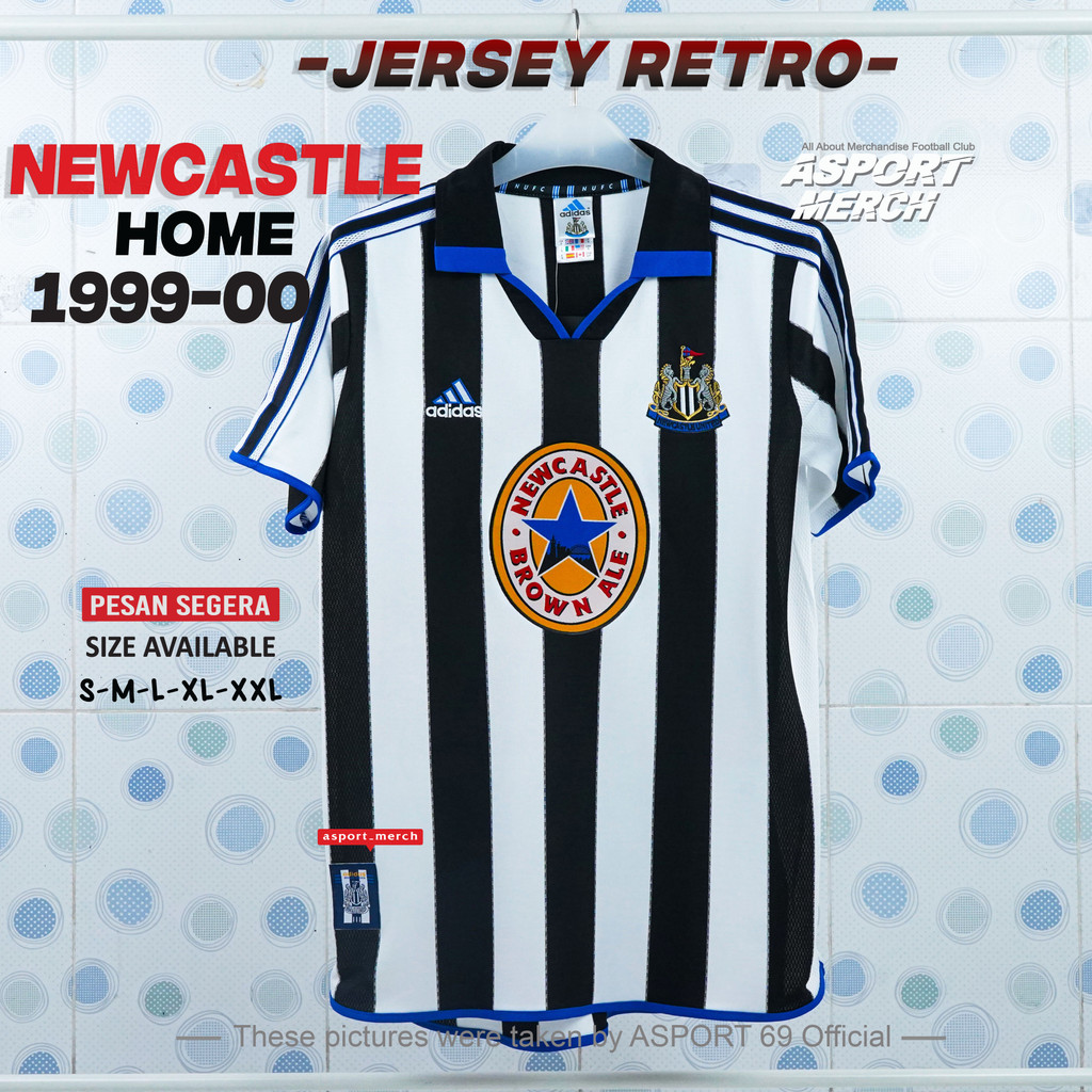 Jual JERSEY NEWCASTLE RETRO HOME 1999 2000 JERSEY RETRO NEWCASTLE HOME ...